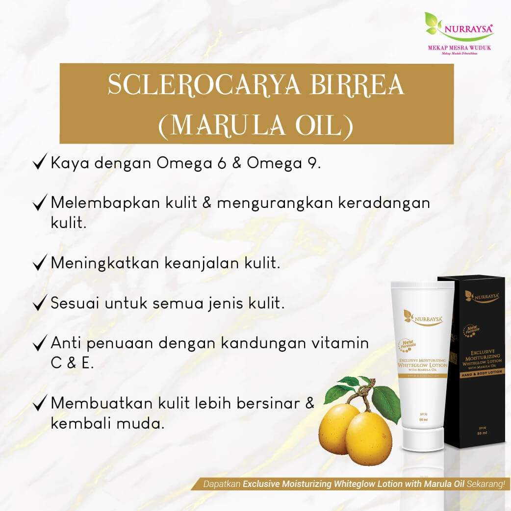 Exclusive Moisturizing Whiteglow Lotion With Marula Oil – Nurraysa